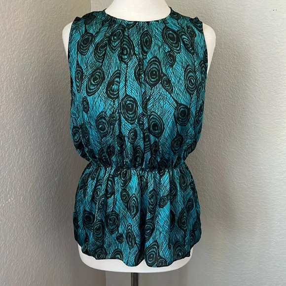 Violet & Claire | Tops | Violet And Claire Teal Peacock Feather ...